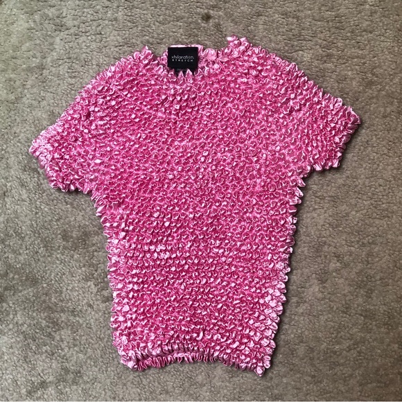Xhilaration | Tops | Y2k Barbiecore Pink Popcorn Shirt | Poshmark